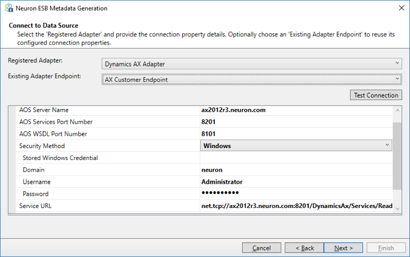 Microsoft Dynamics AX Connector - Peregrine Connect